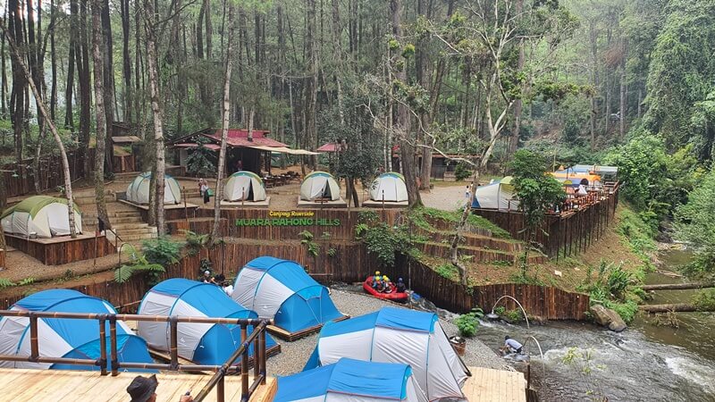 Muara Rahong Hills, Glamping Plus Rafting Di Tengah Hutan Pinus Pangalengan – NativeIndonesia.com